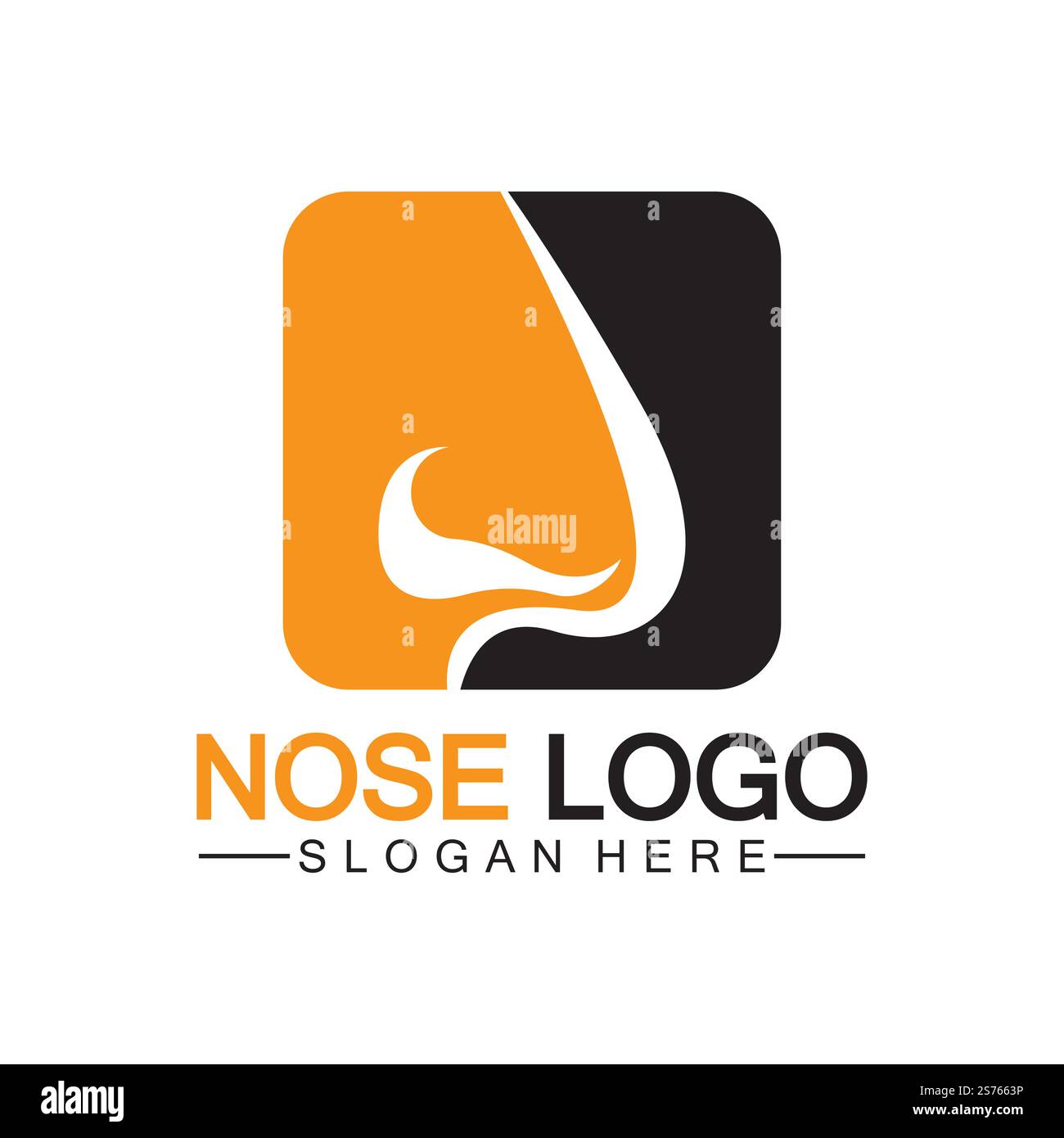 Nose logo design vector template, Organs logo design concept, Icon ...