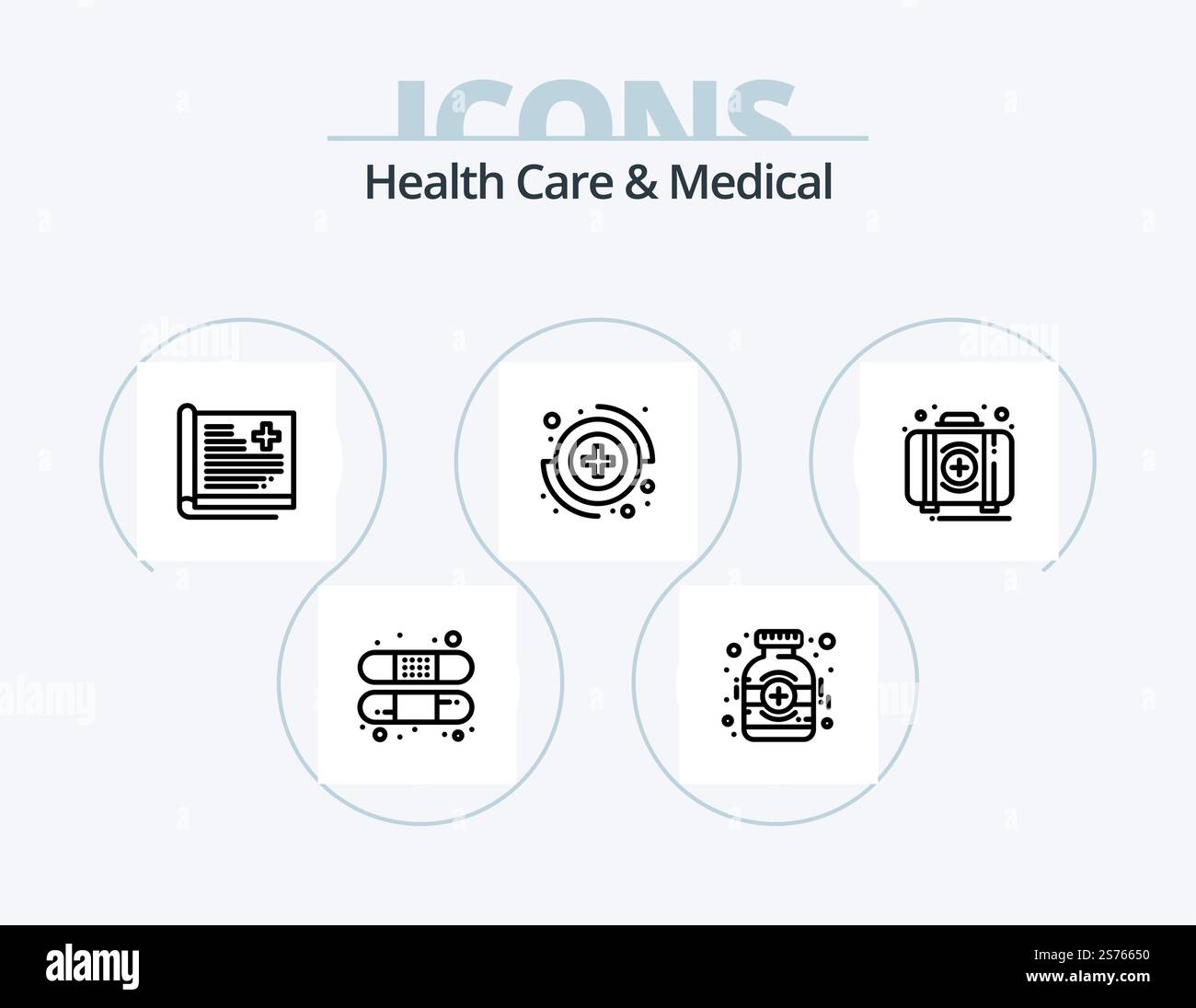 Health Care And Medical Line Icon Pack 5 Icon Design. medical. patient ...