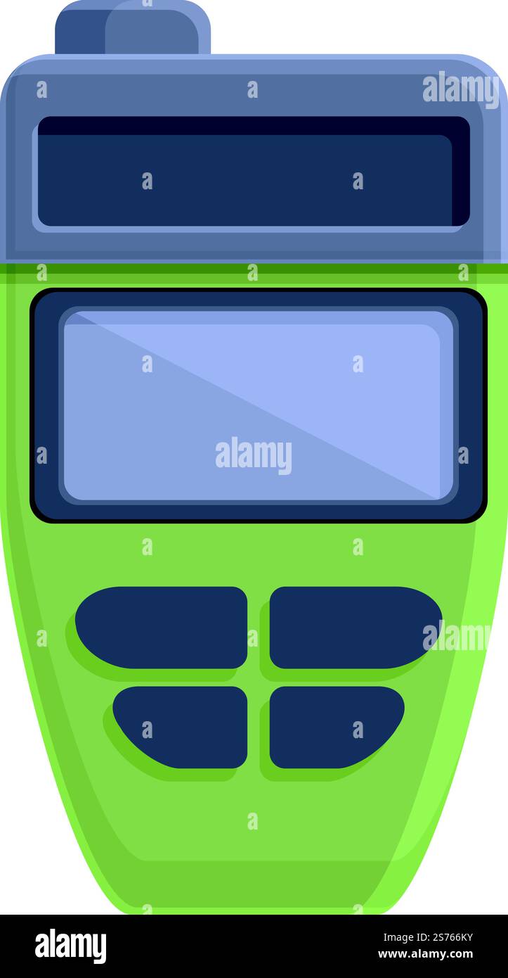 Gas detector equipment icon cartoon vector. Monitor leak. Digital ...