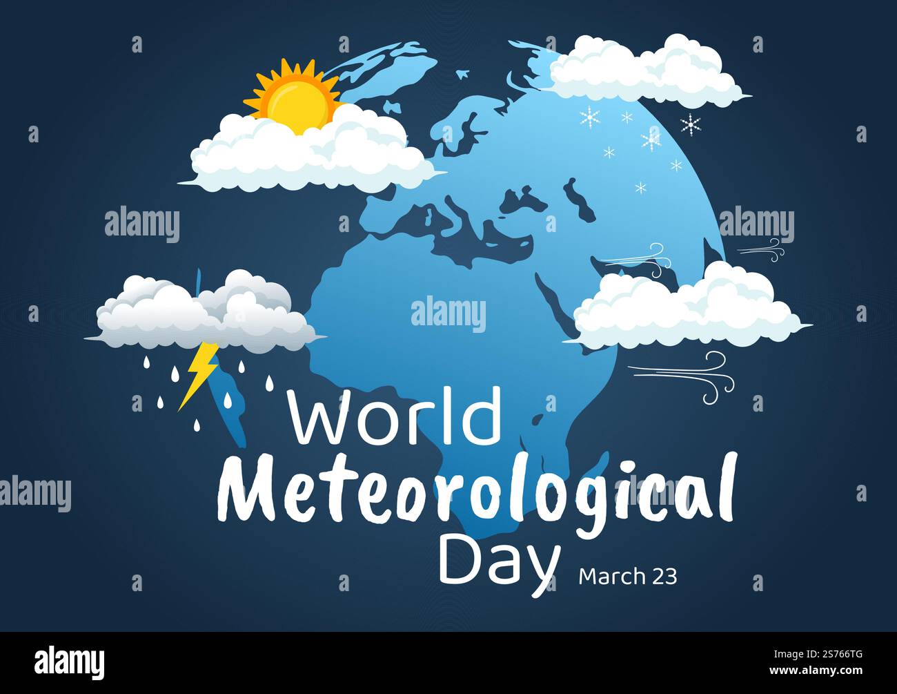 World Meteorological Day Illustration with Meteorology Science and ...