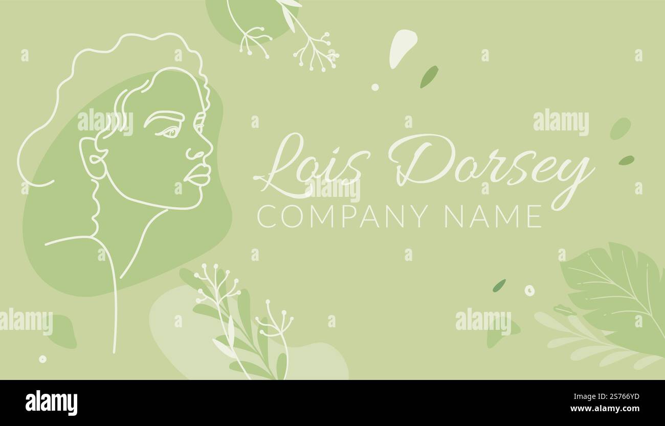 Business card of cosmetologist or dermatologist. Beautician or makeup ...