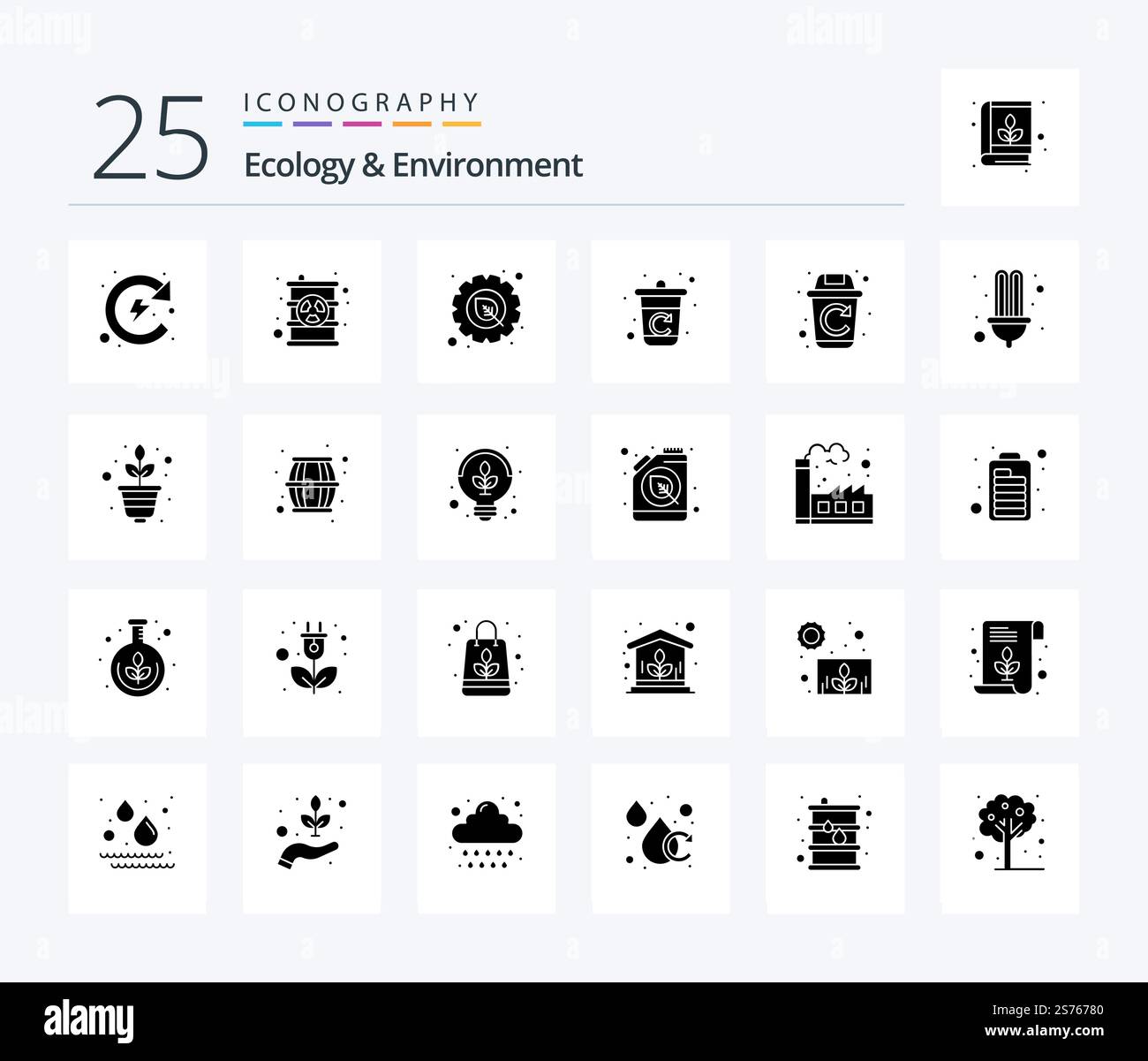 Ecology And Environment 25 Solid Glyph icon pack including energy ...