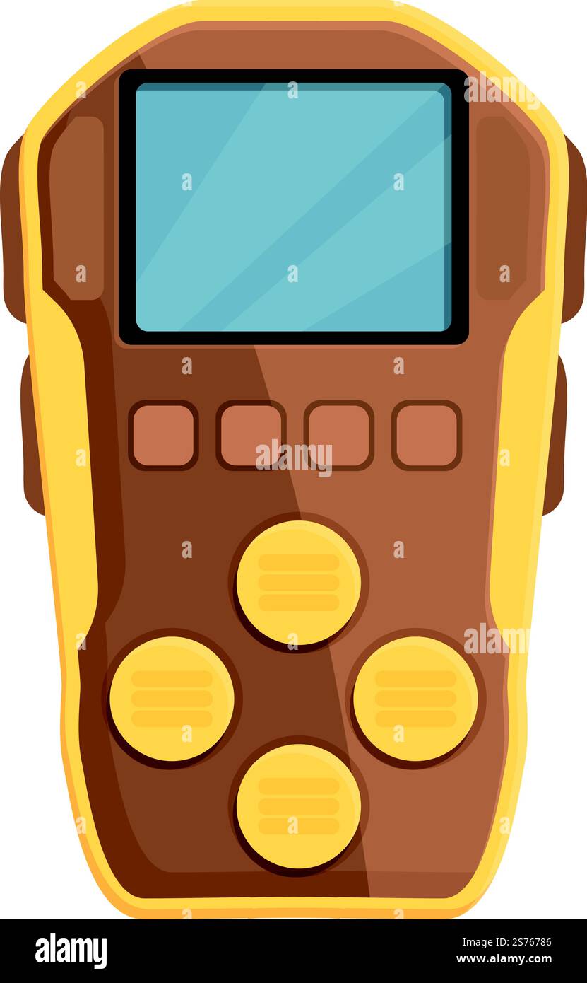 Gas detector system icon cartoon vector. Check device. Sensor natural ...