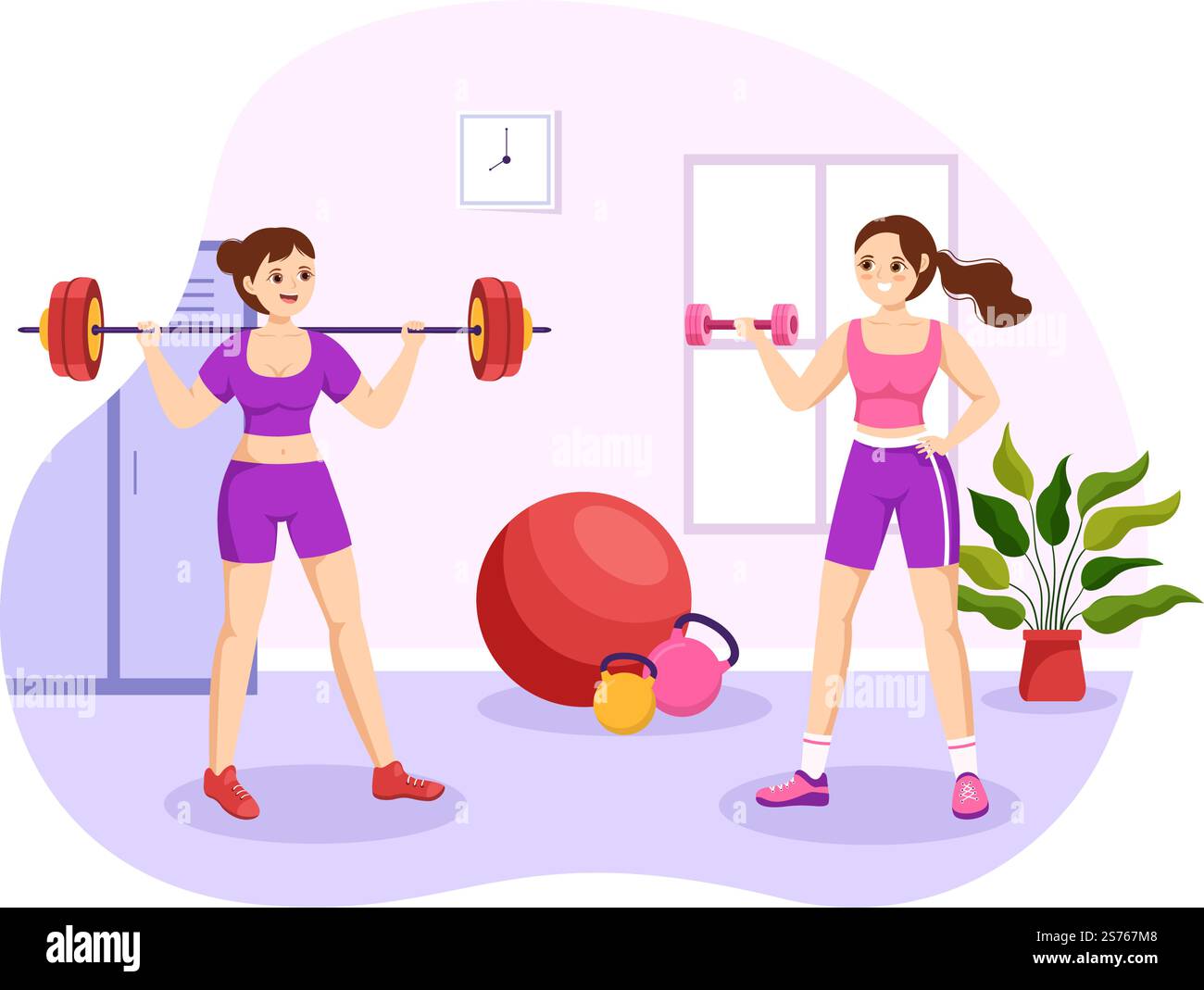 Female bodybuilder competition Stock Vector Images - Alamy