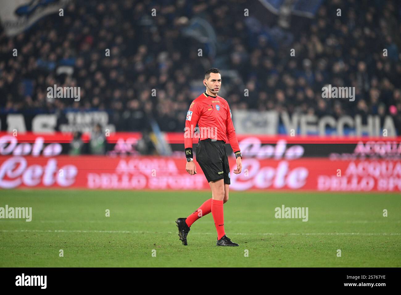 Bergamo, Italy. 18th Jan 2025. Referee Andrea Colombo seen during the ...