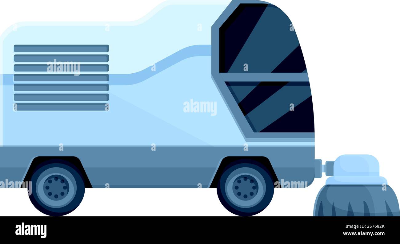 Cleaning sweeper icon cartoon vector. Street road. City vehicle ...