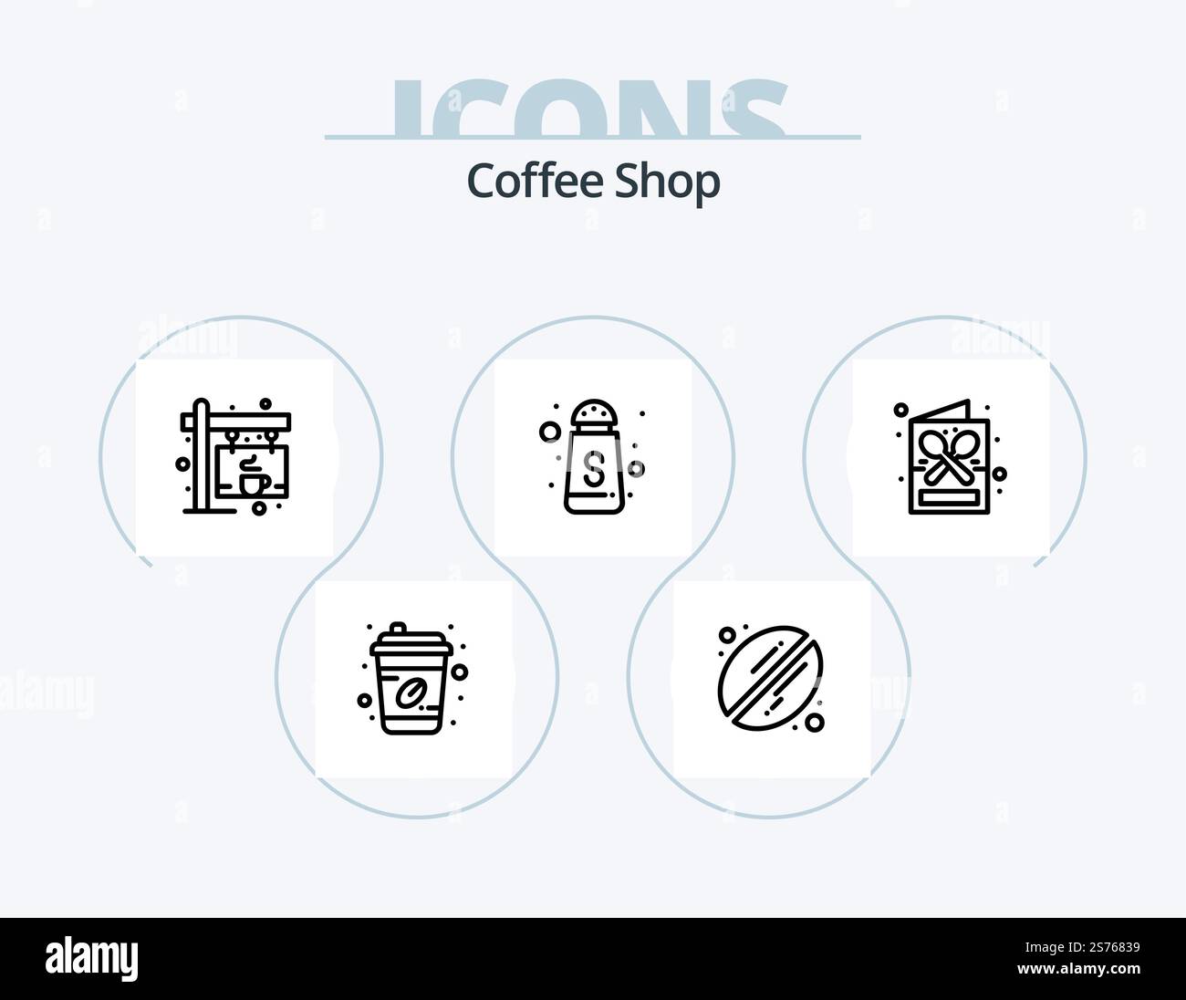 Coffee Shop Line Icon Pack 5 Icon Design. coffee. spoon. cafe. shop ...