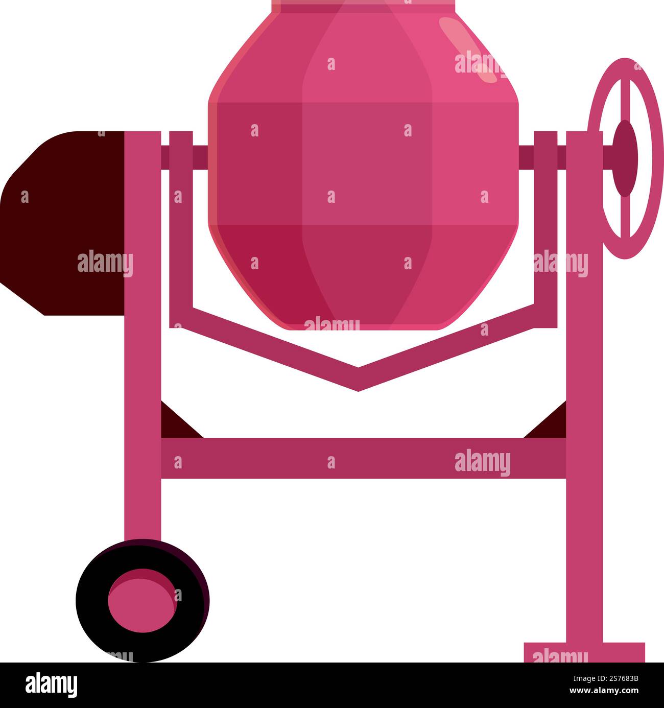 Cement mixer icon cartoon vector. Concrete machine. Work tool. Cement ...