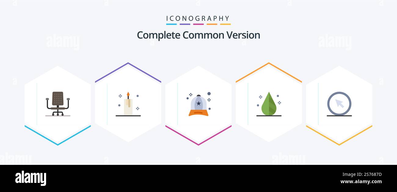 Complete Common Version 25 Flat icon pack including cursor. tool ...