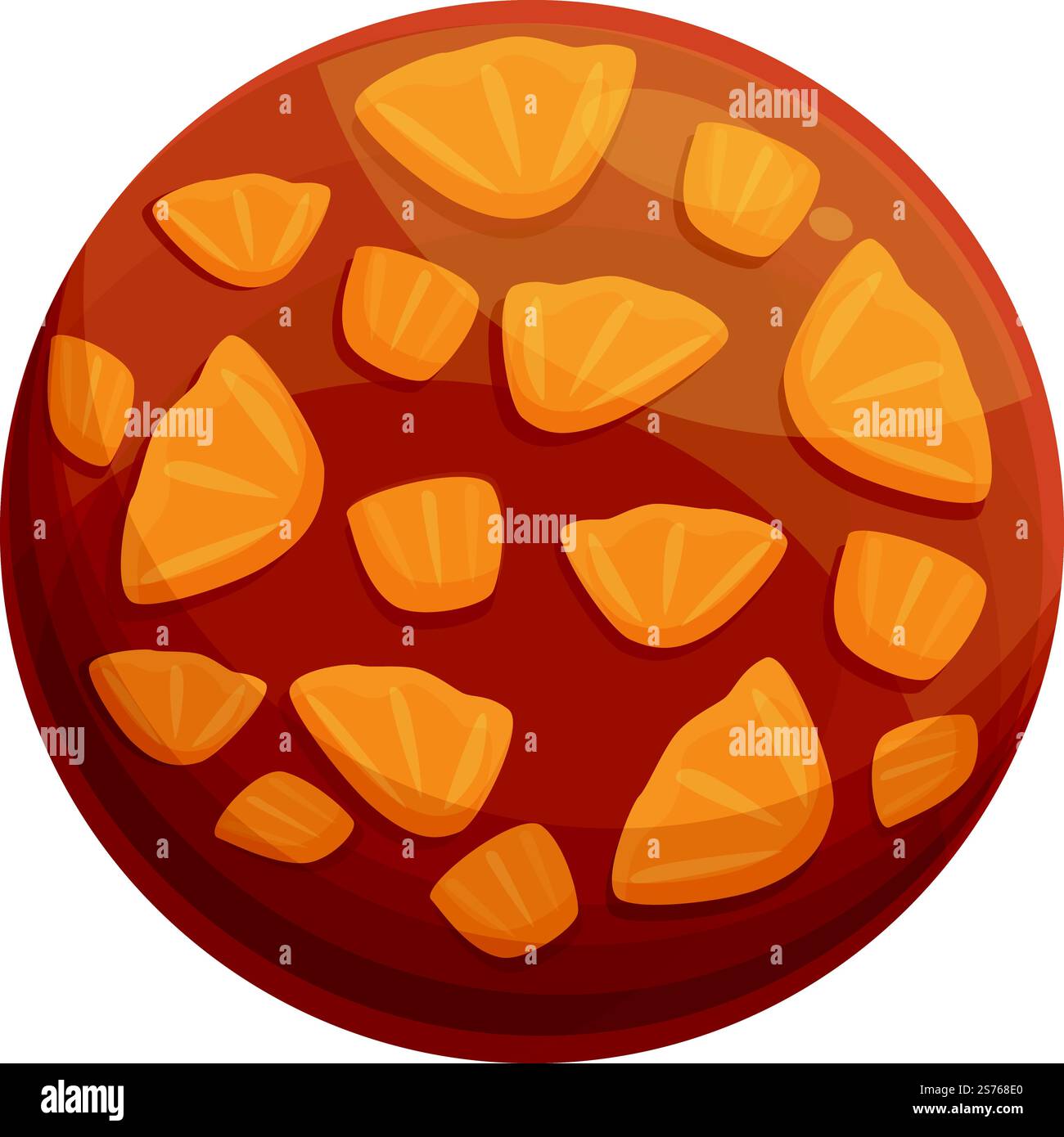Tatin upside-down cake icon cartoon vector. Restaurant cooking. View tasty. Tatin upside-down ...