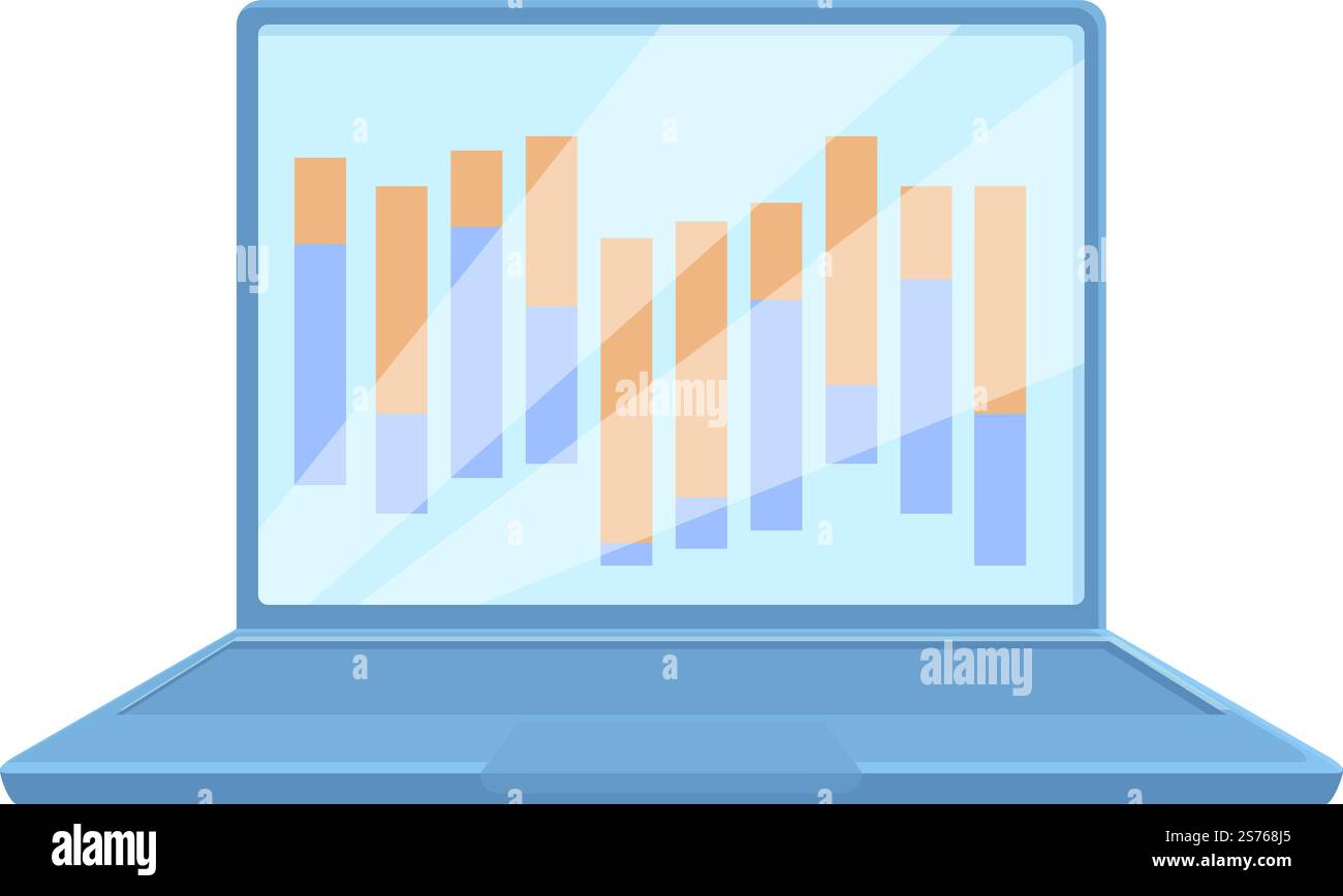 Laptop trade icon cartoon vector. Money education. Worker study. Laptop ...