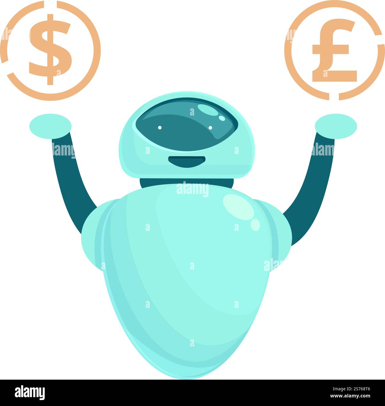 Trade bot icon cartoon vector. Money education. Worker study. Trade bot ...