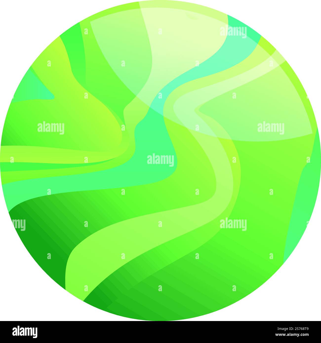 Green ball icon cartoon vector. Resin color. Drop circle. Green ball ...