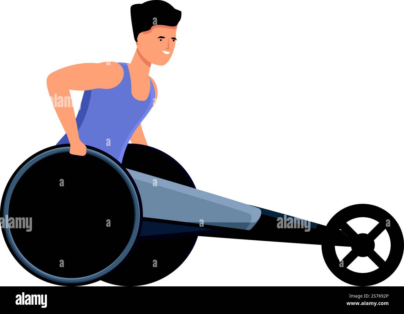 Wheelchair race icon cartoon vector. Disability sport. Person player ...