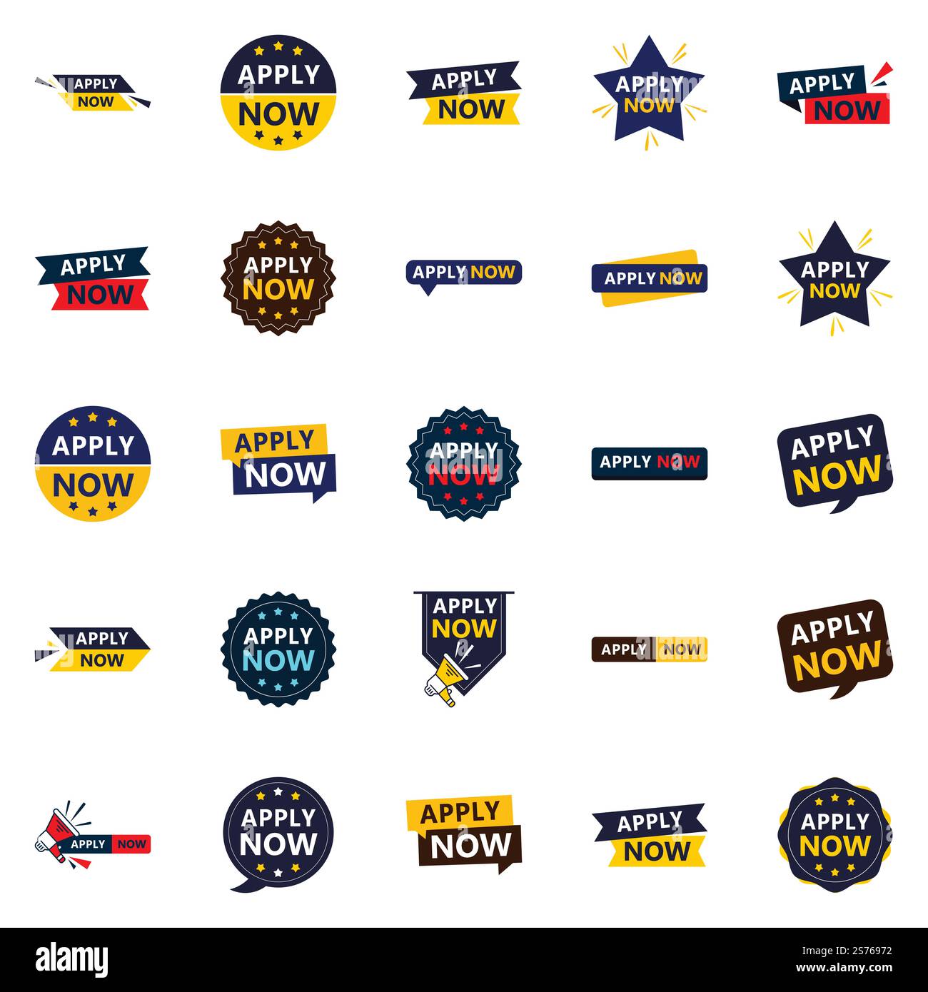 Get More Applications with Our Pack of 25 Apply Now Banners Stock ...