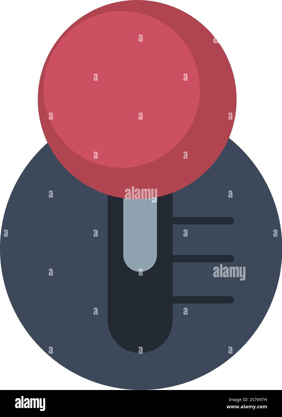 Control panel parts and equipment details. Isolated lever for turning ...