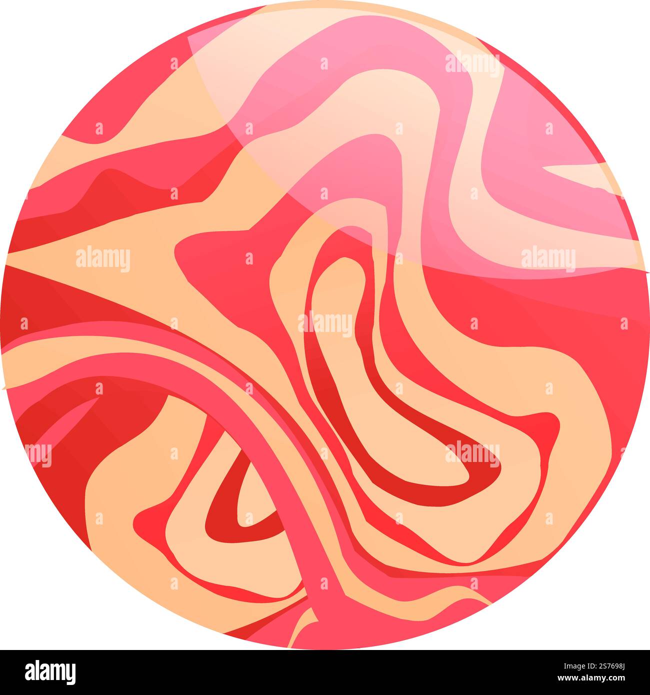 Red fire bubble icon cartoon vector. Circle ball. Crystal bead. Red ...