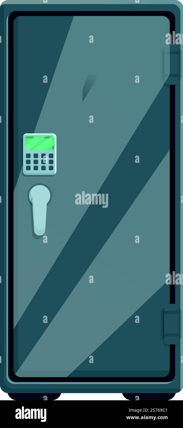 Finance box icon cartoon vector. Bank safe. Money storage. Finance box icon cartoon vector. Bank ...