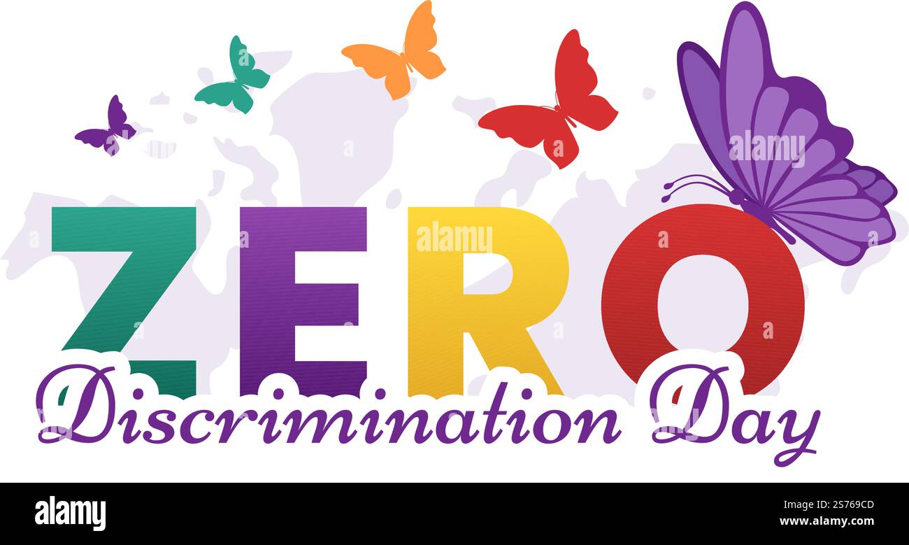 Zero Discrimination Day Illustration with Different People and ...