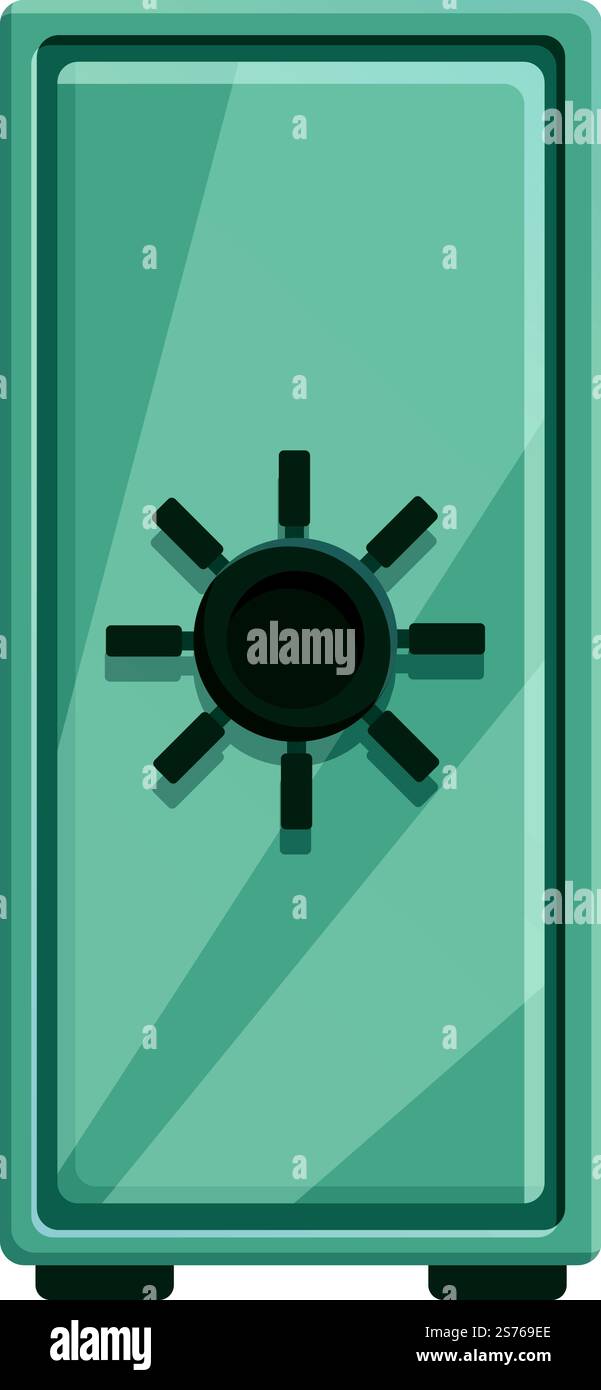 Lock secure box icon cartoon vector. Money safe. Security cash. Lock secure box icon cartoon ...