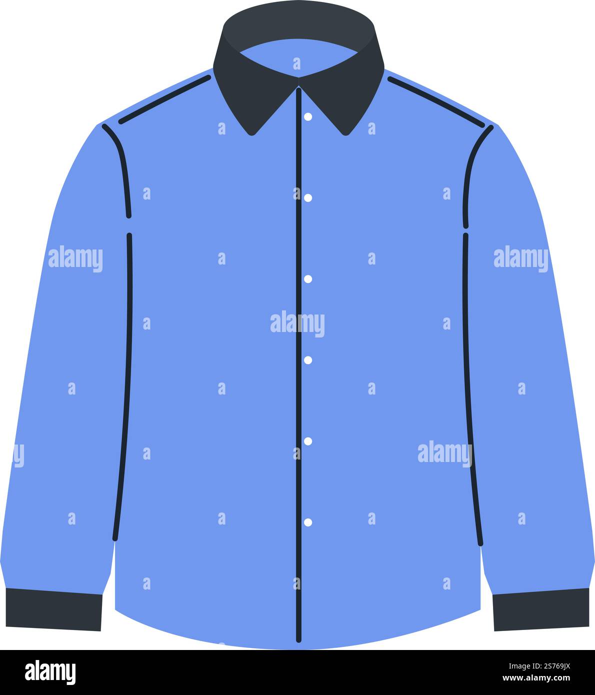 Classic men shirt for work, isolated clothes for males. Garment with ...