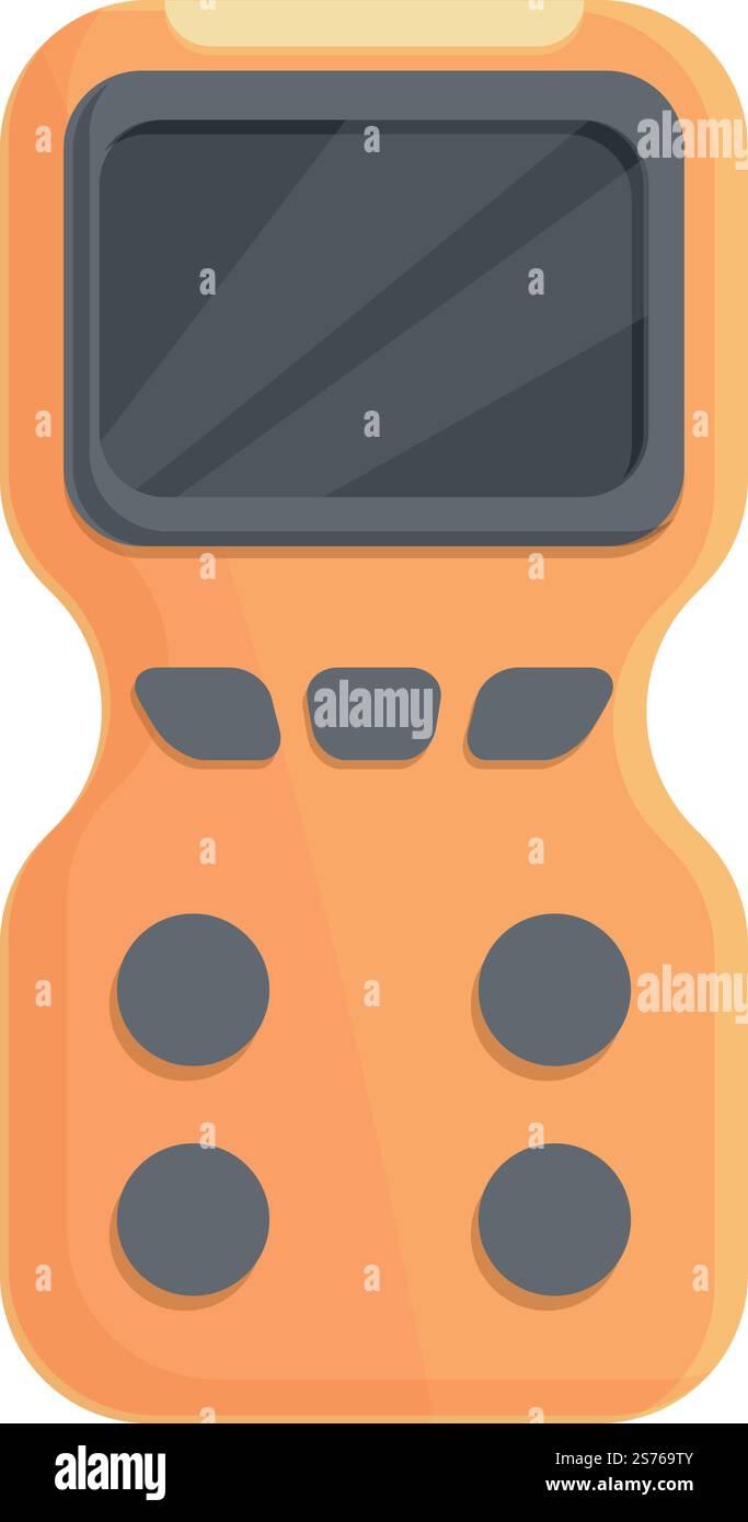 Flammable gas detector icon cartoon vector. Leak monitor. Digital ...