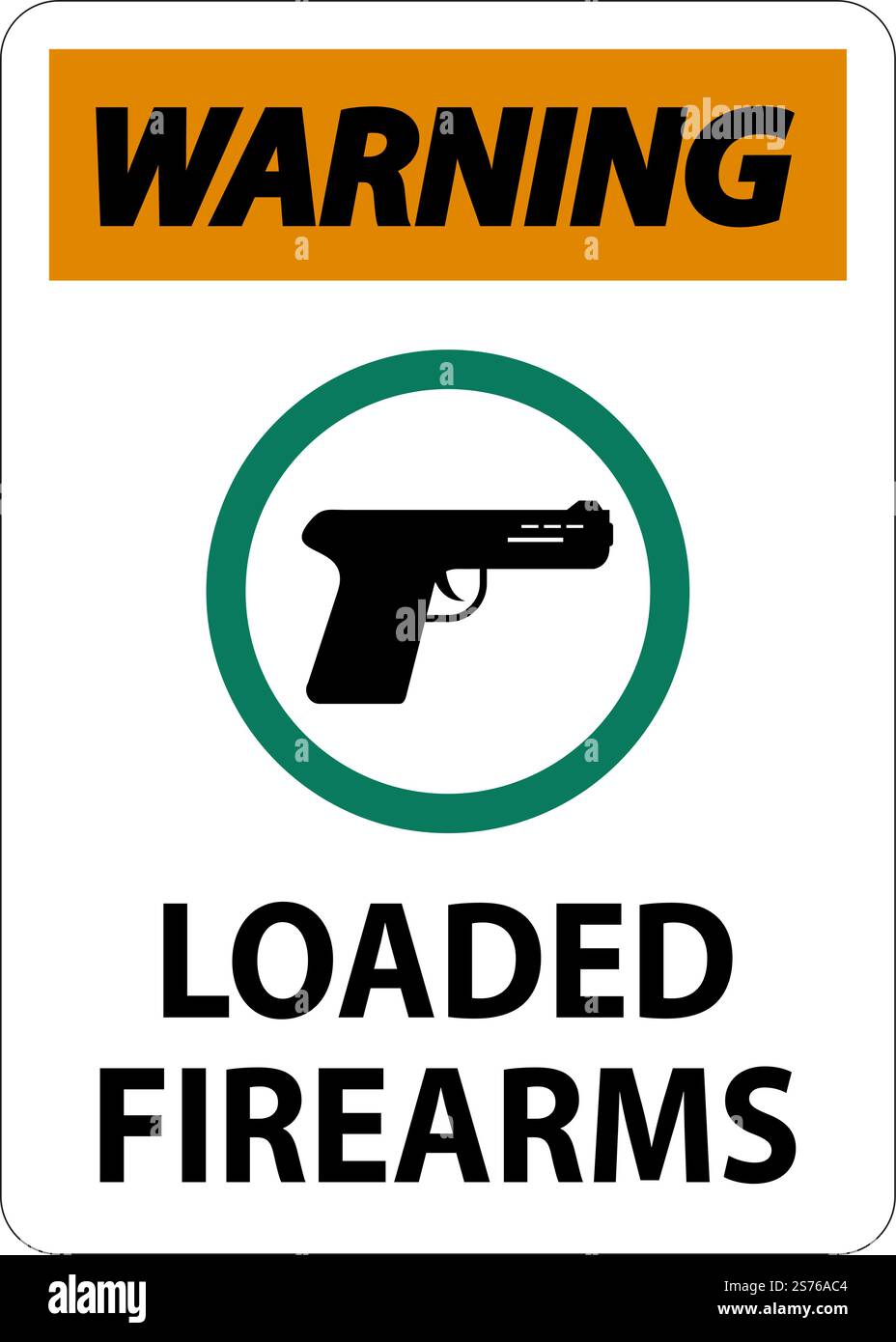 Gun Owner Sign Warning, Loaded Firearms Stock Vector Image & Art - Alamy