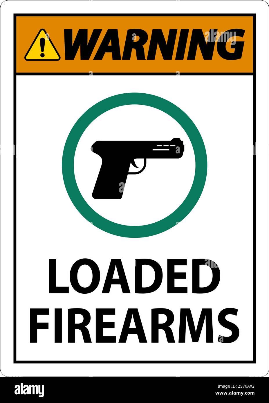 Gun Owner Sign Warning, Loaded Firearms Stock Vector Image & Art - Alamy