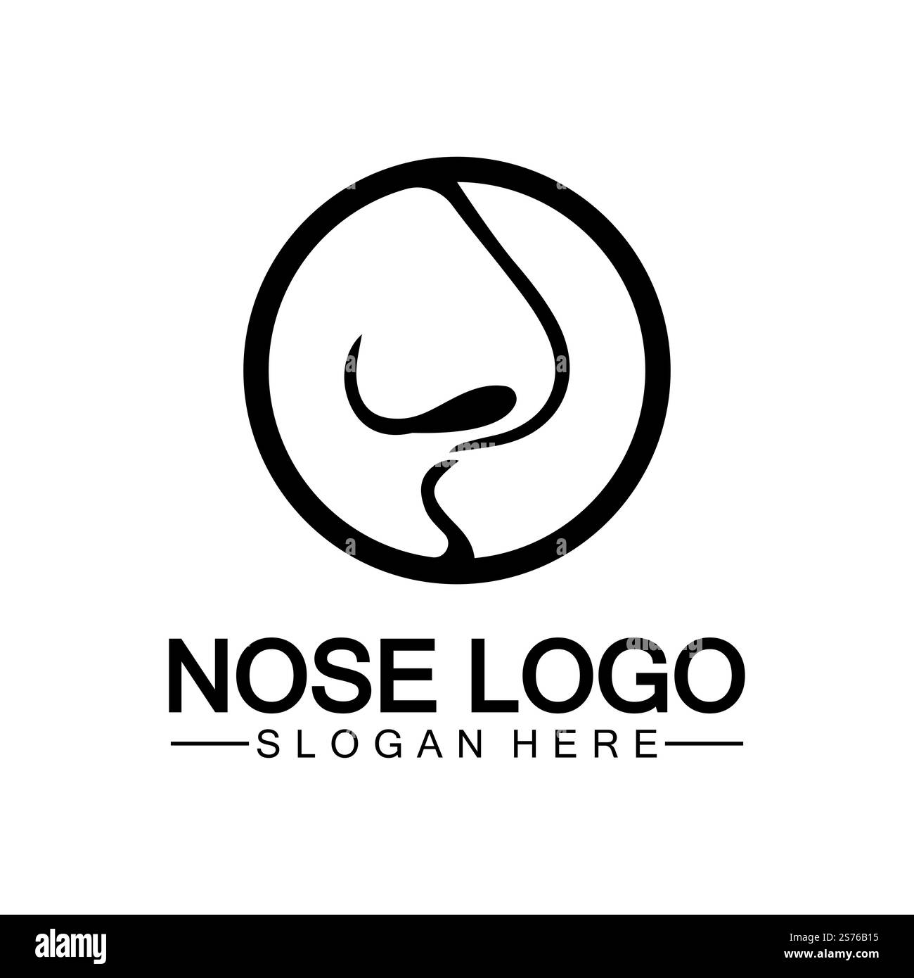 Nose logo design vector template, Organs logo design concept, Icon ...