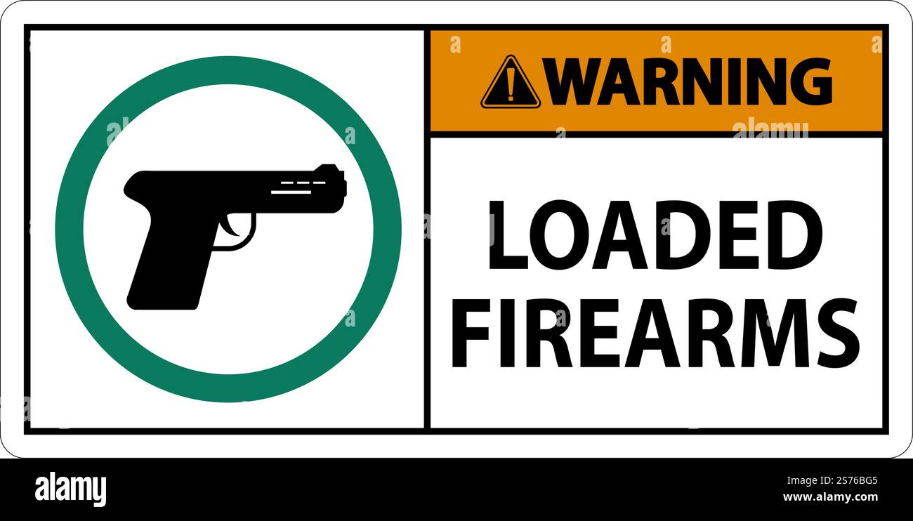 Gun Owner Sign Warning, Loaded Firearms Stock Vector Image & Art - Alamy