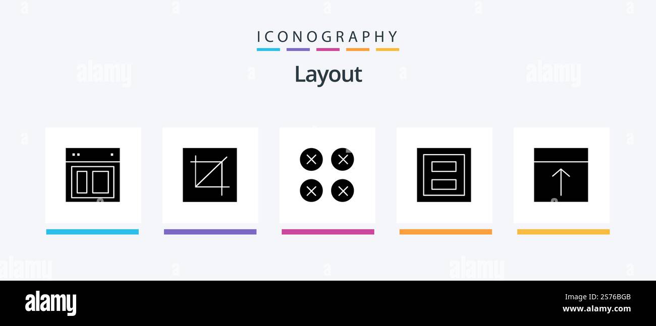 Layout Glyph 5 Icon Pack Including layout. display. layout. ux. layout ...