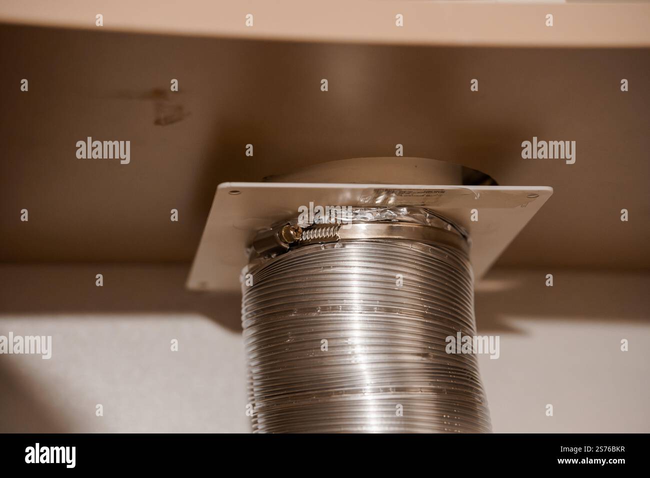 Exhaust Ventilation Duct Assembly Under Countertop Stock Photo - Alamy