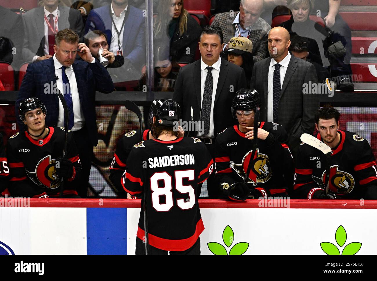 Ottawa Senators' Head Coach Travis Green calls a time out during third ...