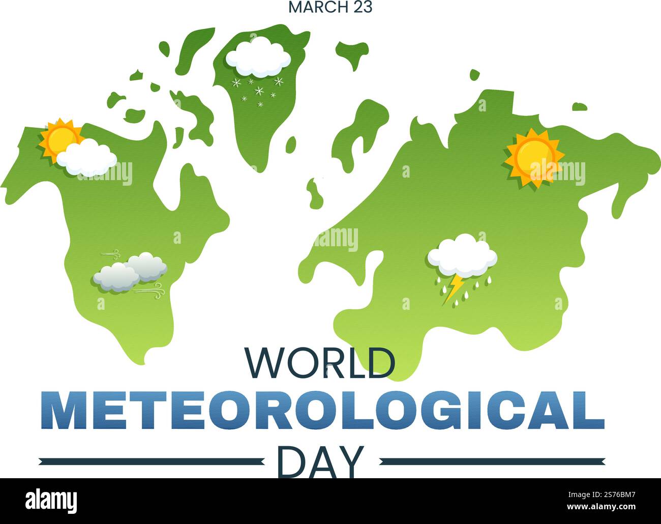 World Meteorological Day Illustration with Meteorology Science and ...