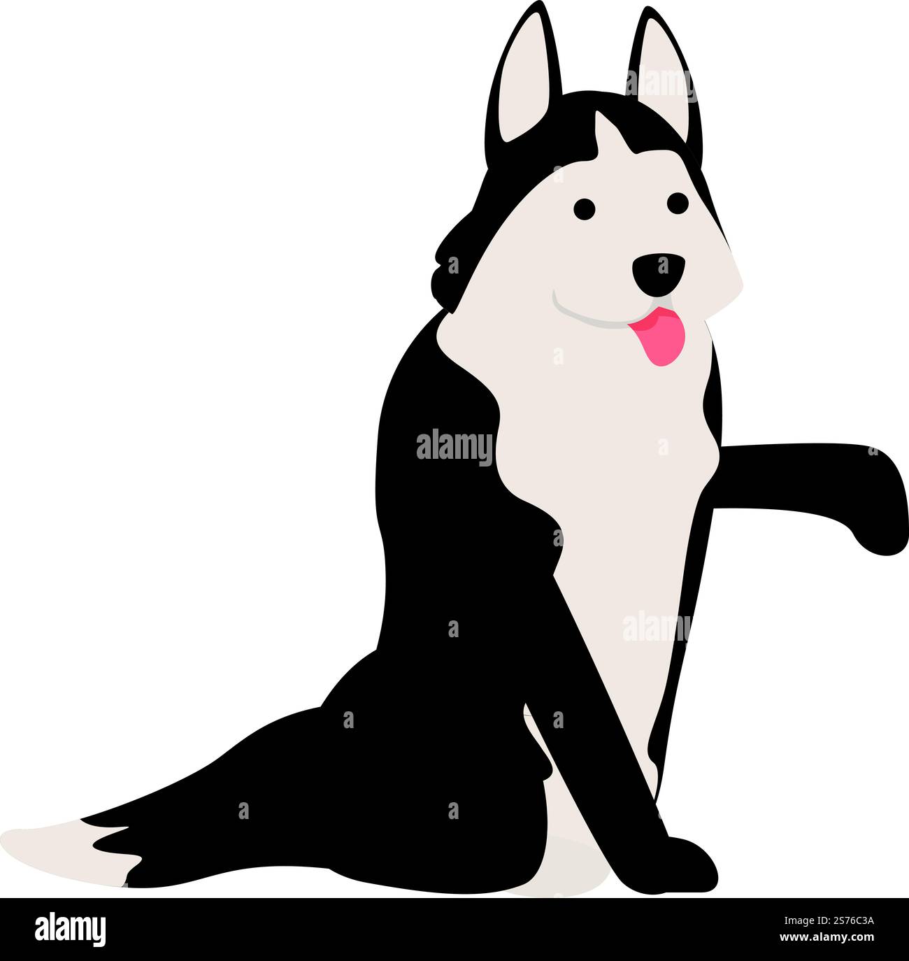 Husky give paw icon cartoon vector. Cute face. Wolf animal. Husky give ...