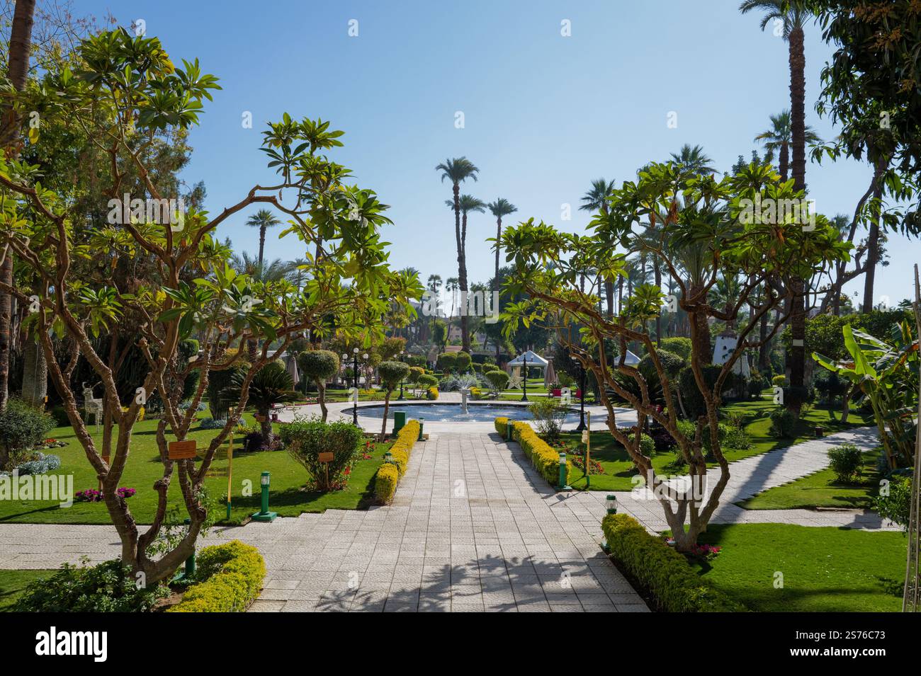 The historic Winter Palace hotel in Luxor, Egypt, replete with its ...