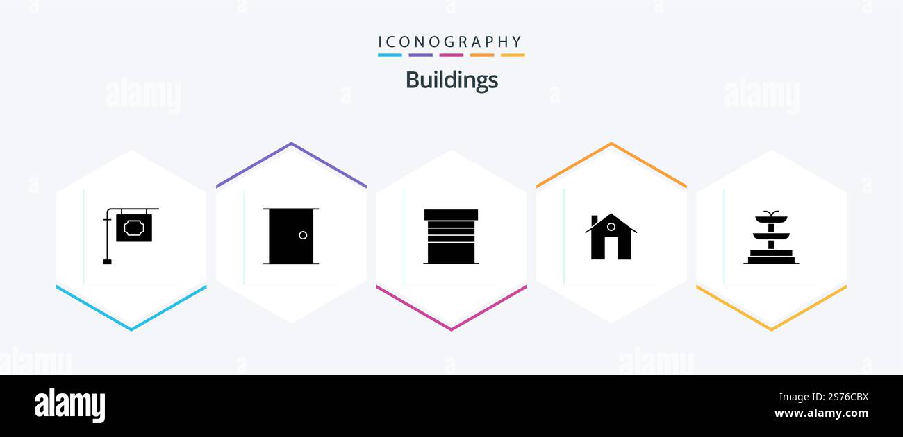 Buildings 25 Glyph icon pack including fountain. buildings. building ...