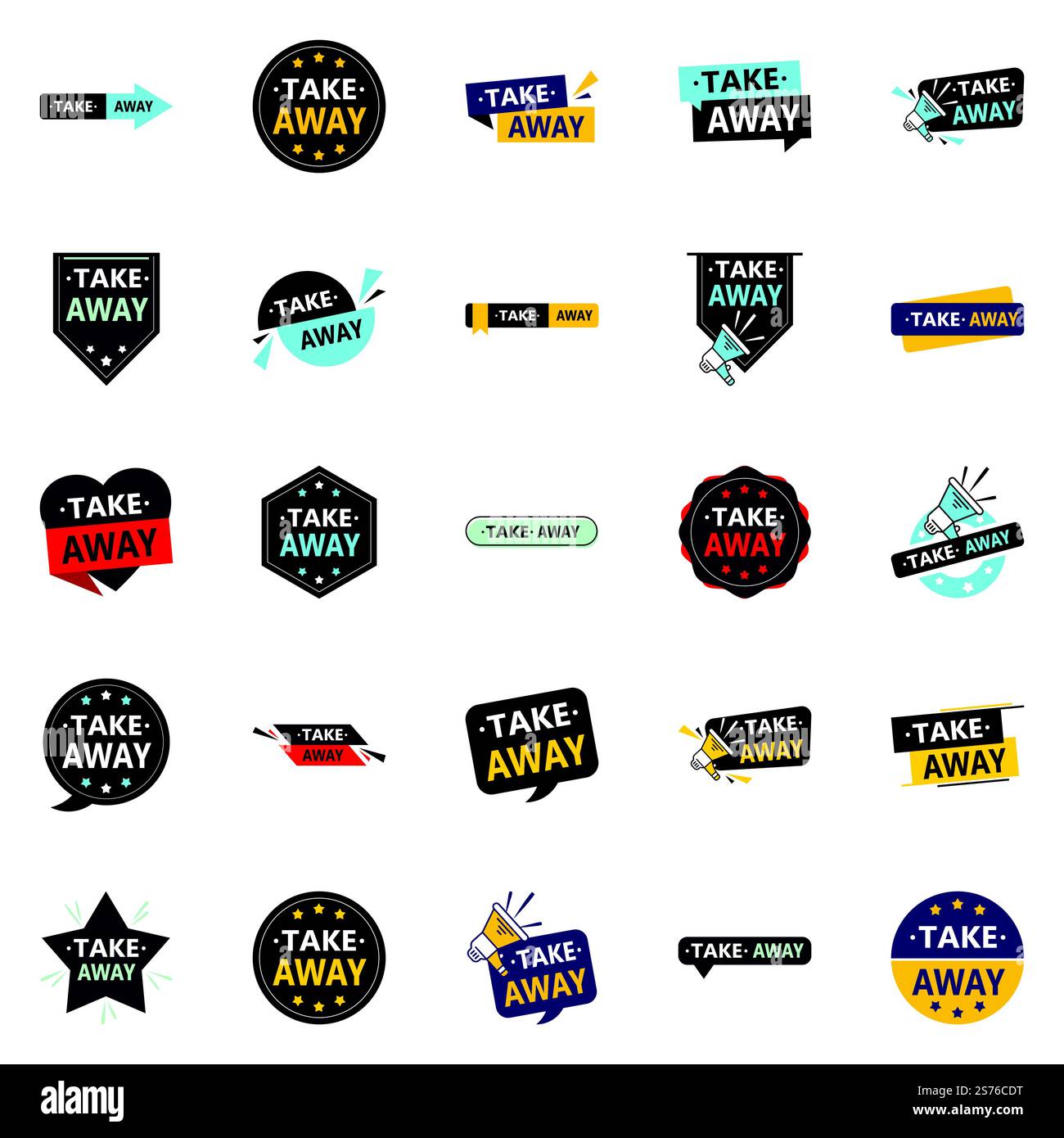 The Take Away Pack 25 Unique Vector Designs for food Outlets and ...