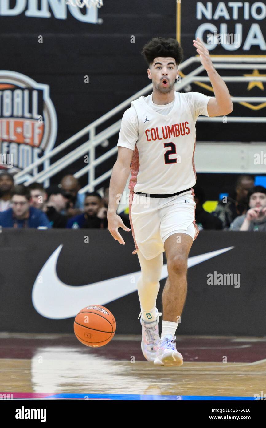 SPRINGFIELD, MA - JANUARY 18: Cayden Boozer of Christopher Columbus (2 ...