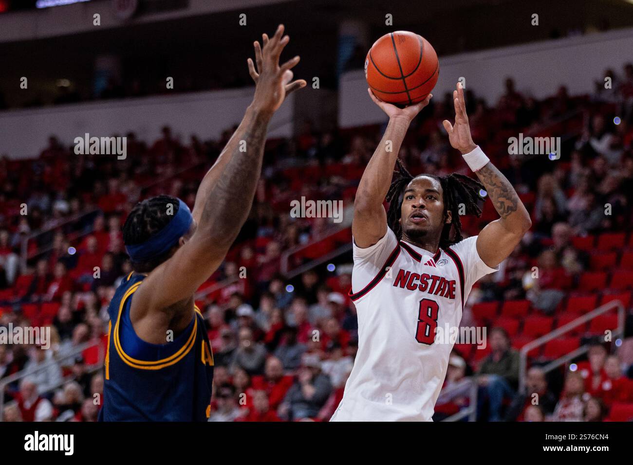 Raleigh, NC, USA. 18th Jan, 2025. North Carolina State guard Jayden ...