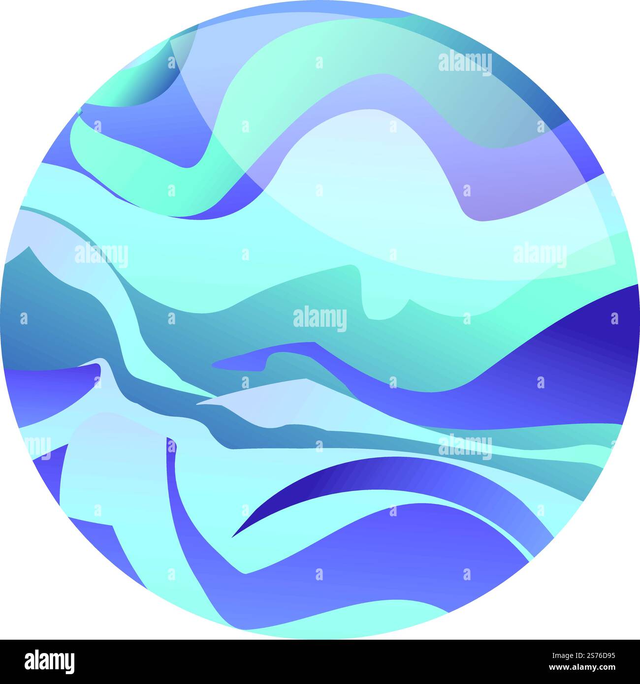 Epoxy resin icon cartoon vector. Circle ball. Color crystal. Epoxy ...