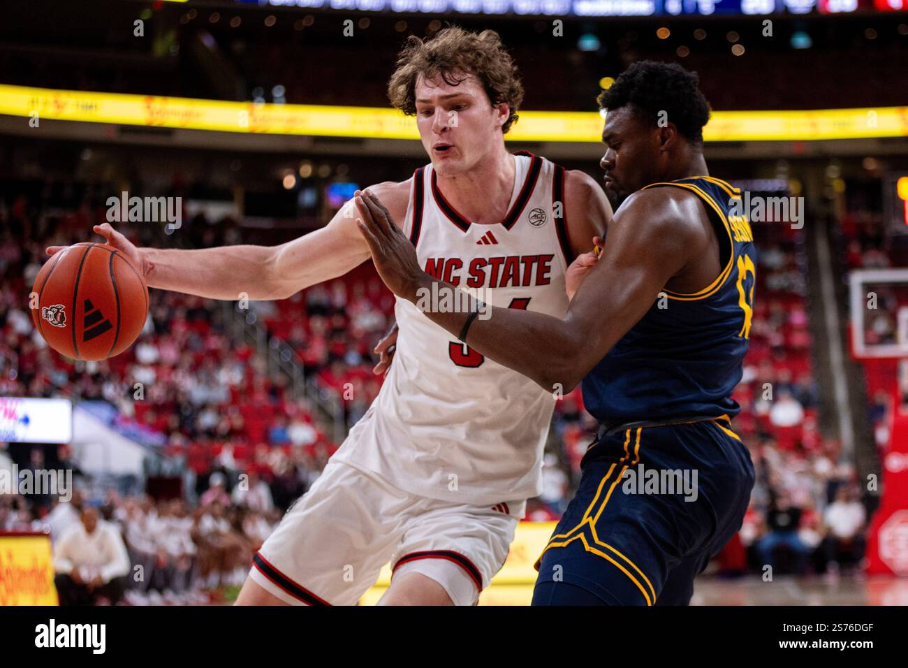 Raleigh, NC, USA. 18th Jan, 2025. North Carolina State forward Ben ...