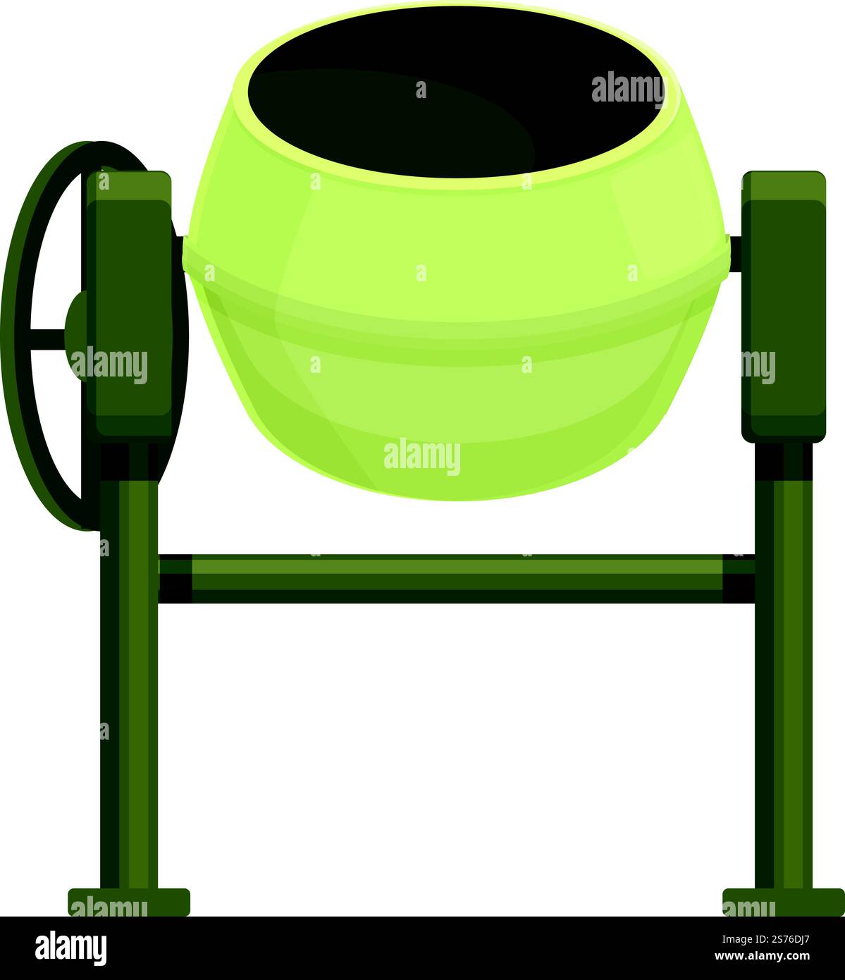 Small cement mixer icon cartoon vector. Concrete machine. Site ...