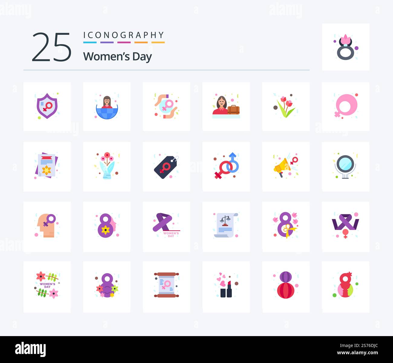 Women rights flat color Stock Vector Images - Alamy