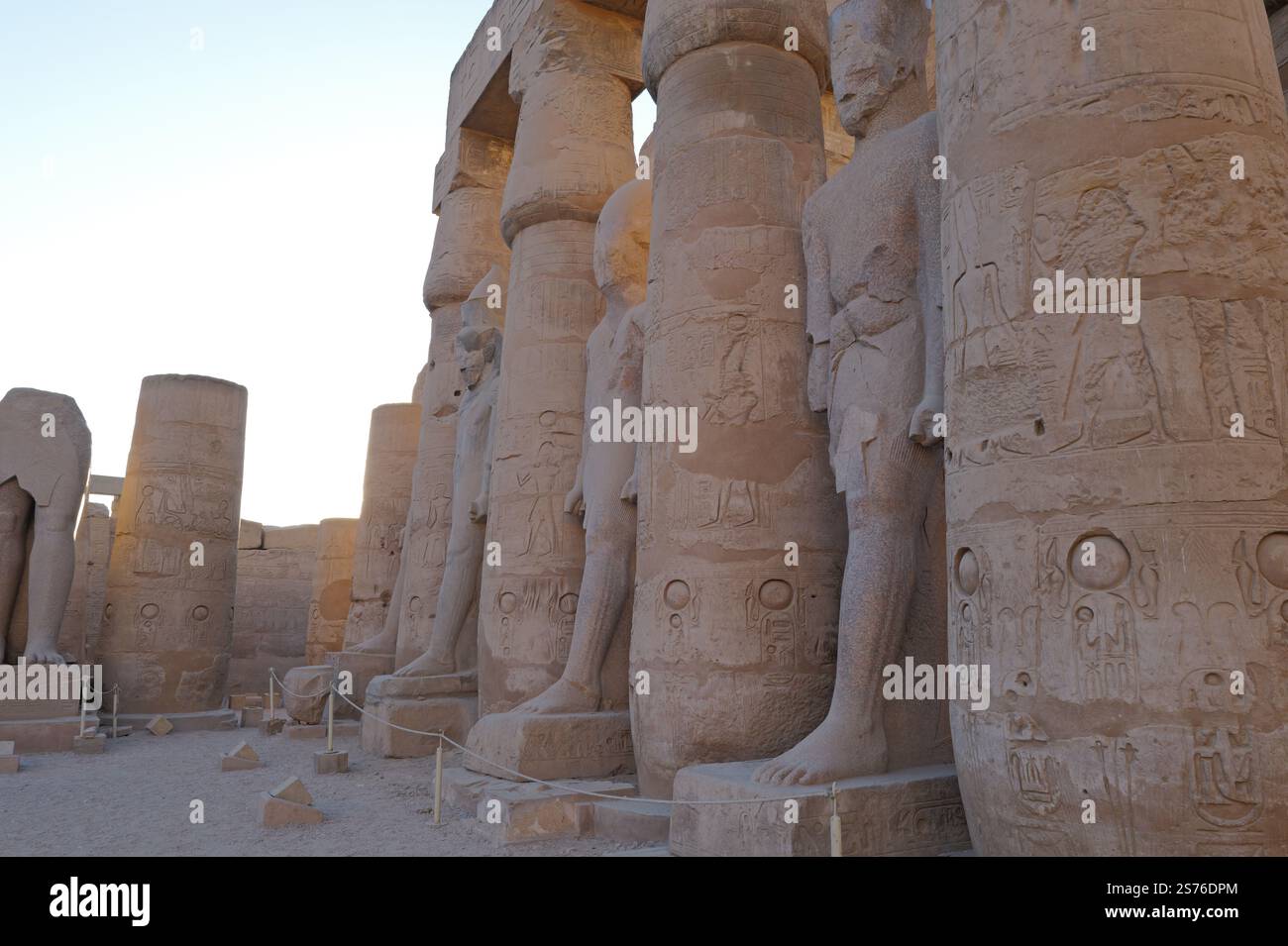Upper Egypt's ancient Luxor Temple on the banks of the River Nile Stock ...