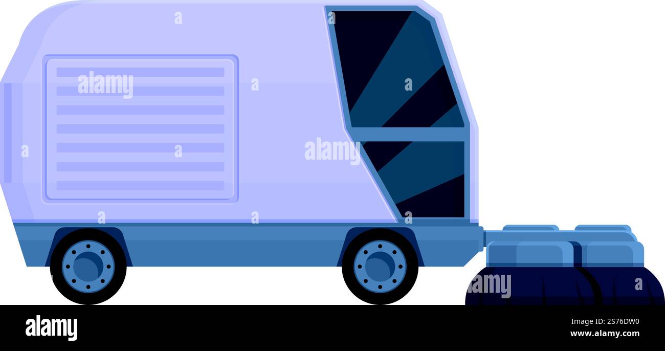 Sweeper machine icon cartoon vector. Street truck. Clean vehicle ...