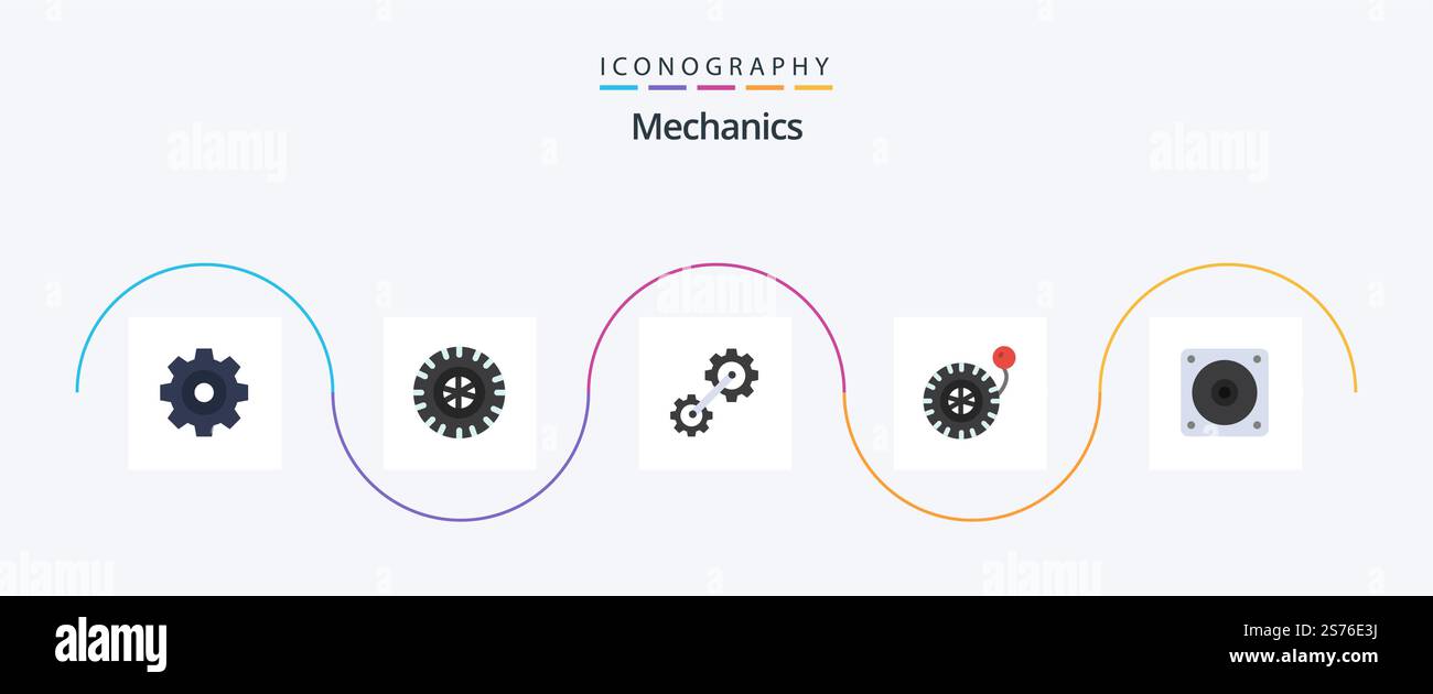 Mechanics Flat 5 Icon Pack Including . mechanic. engineering. fan ...