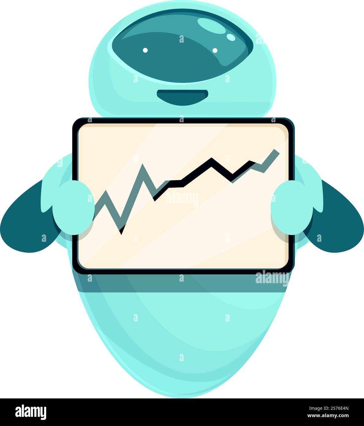 Bot trade graph icon cartoon vector. Worker study. Training job. Bot ...