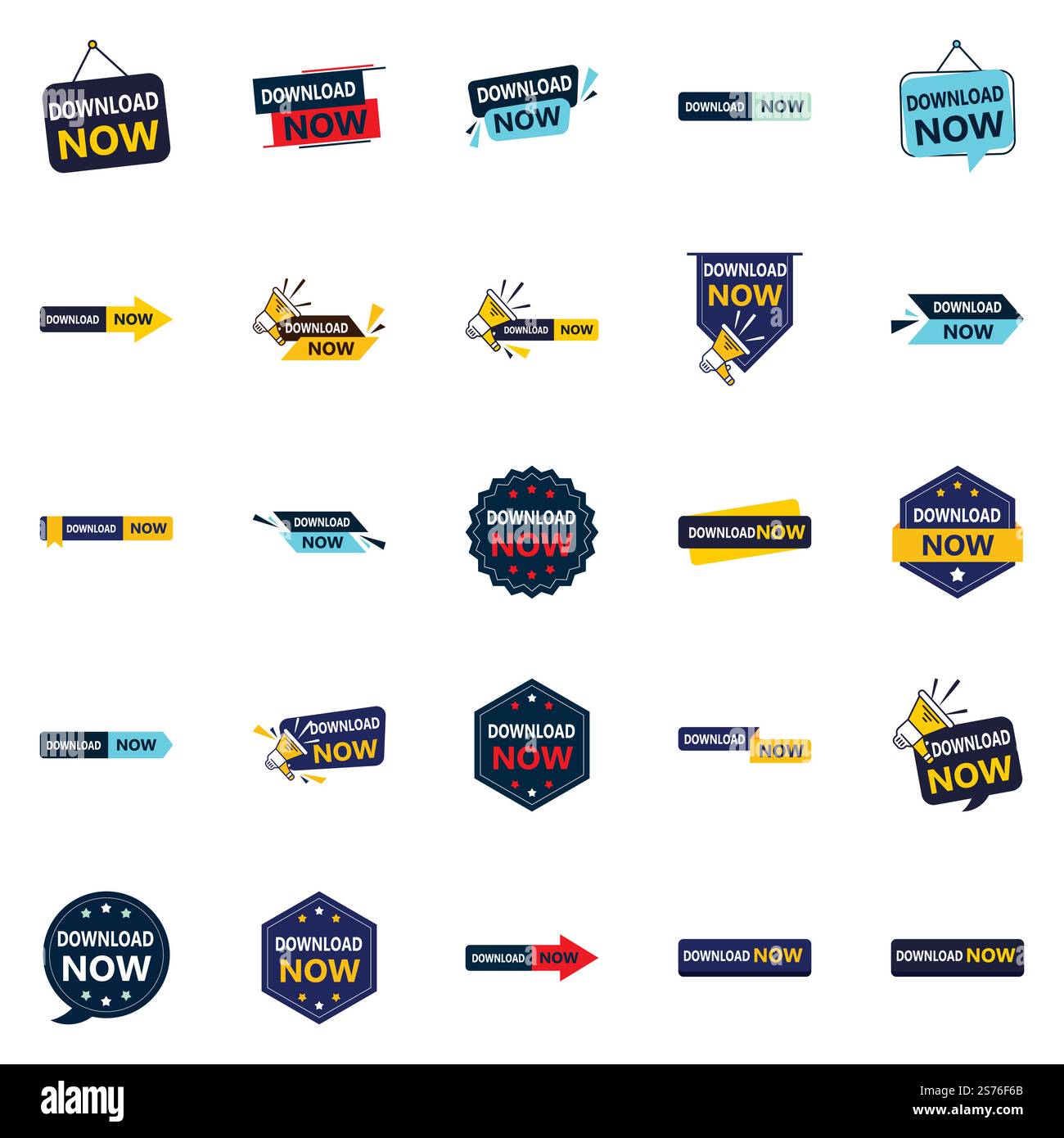 25 Versatile Download Now Signage Templates Stock Vector Image & Art ...