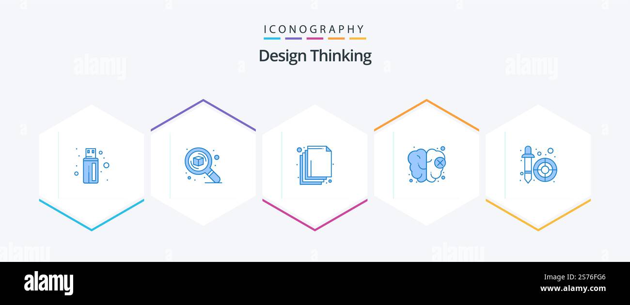 Design Thinking 25 Blue icon pack including pipette. dropper. arrange ...